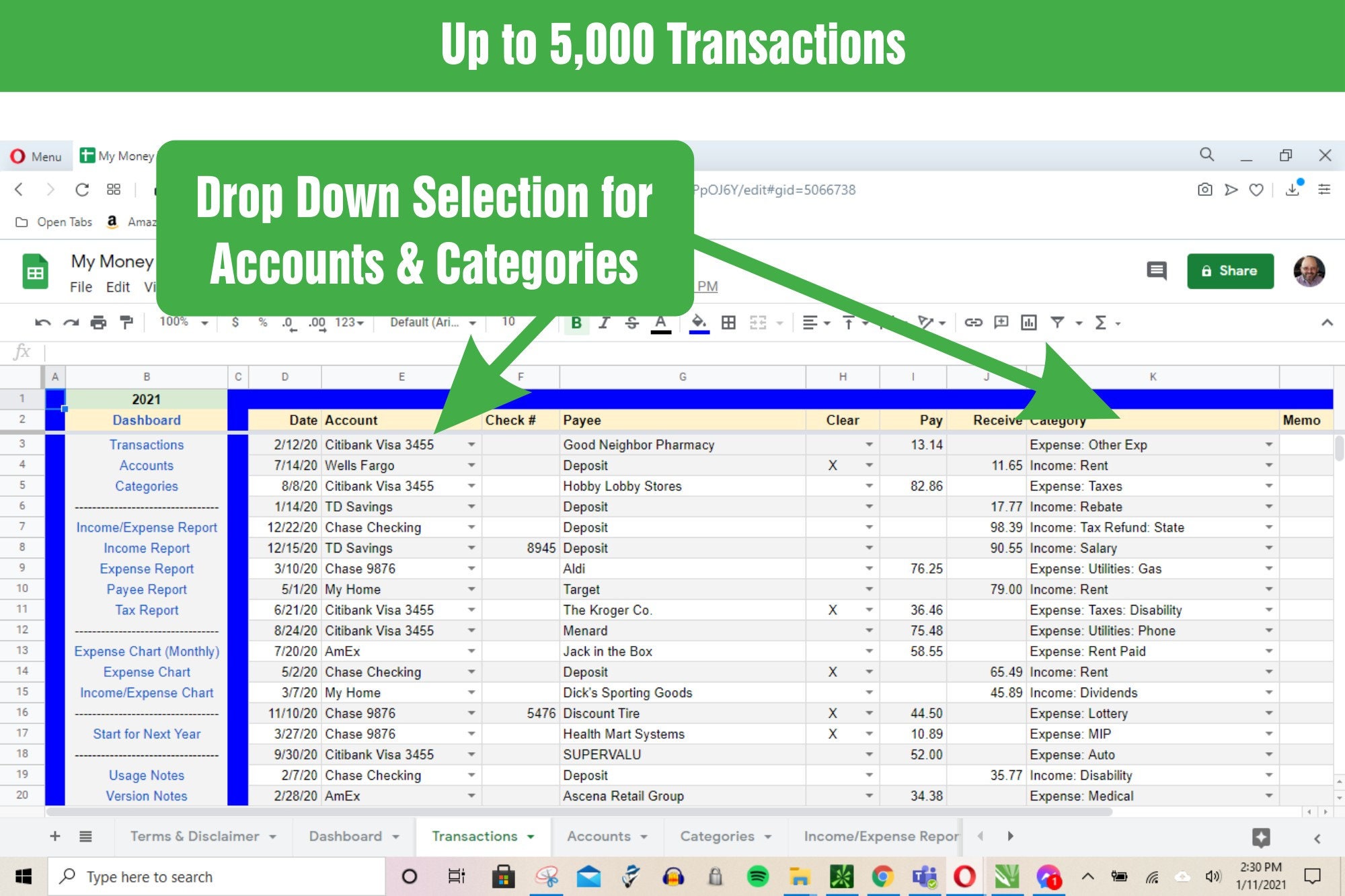 My Money Tracker: Personal or Business - Etsy