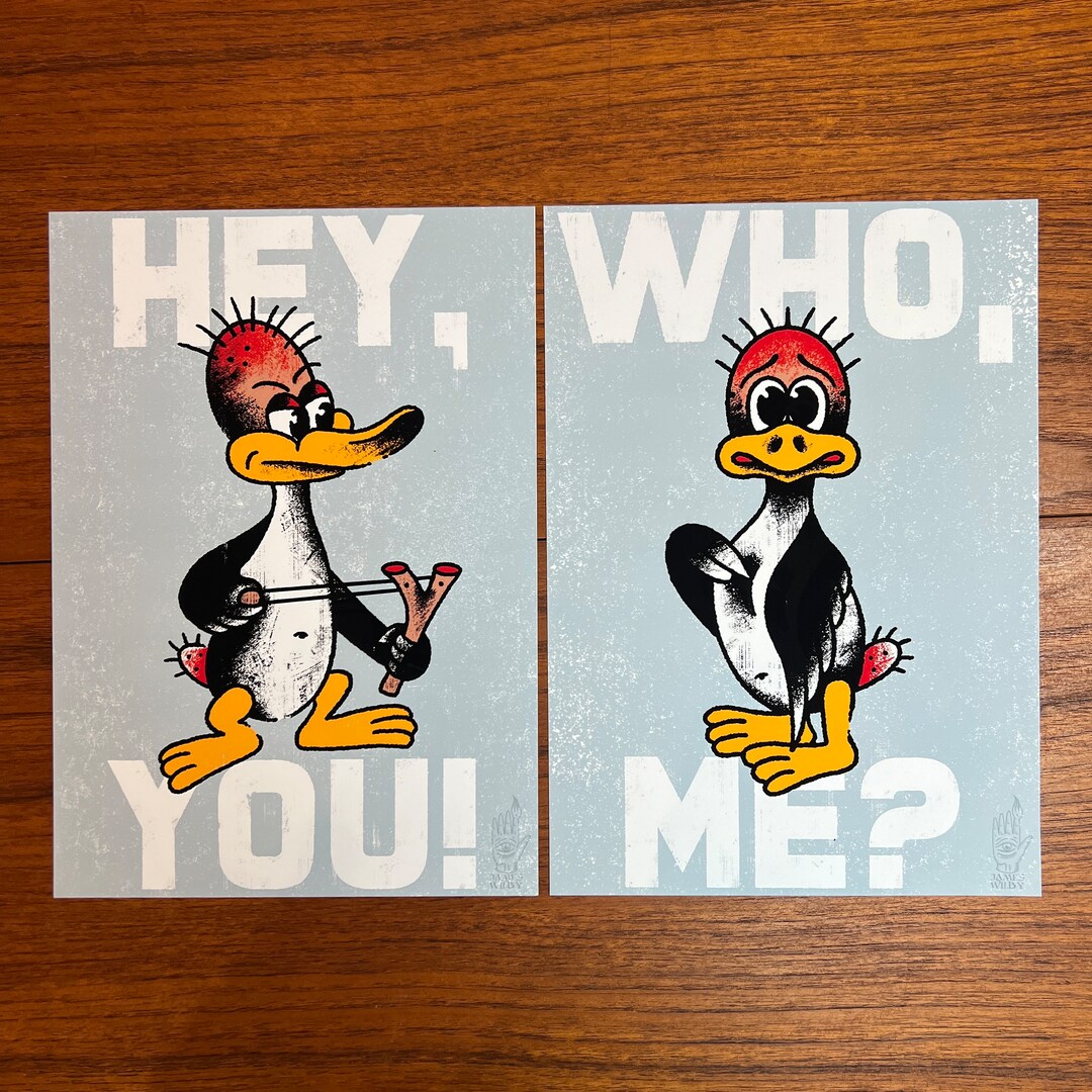 Hey You, Who Me A4 TATTOO FLASH SHEET Set Traditional Flash Tattoo ...