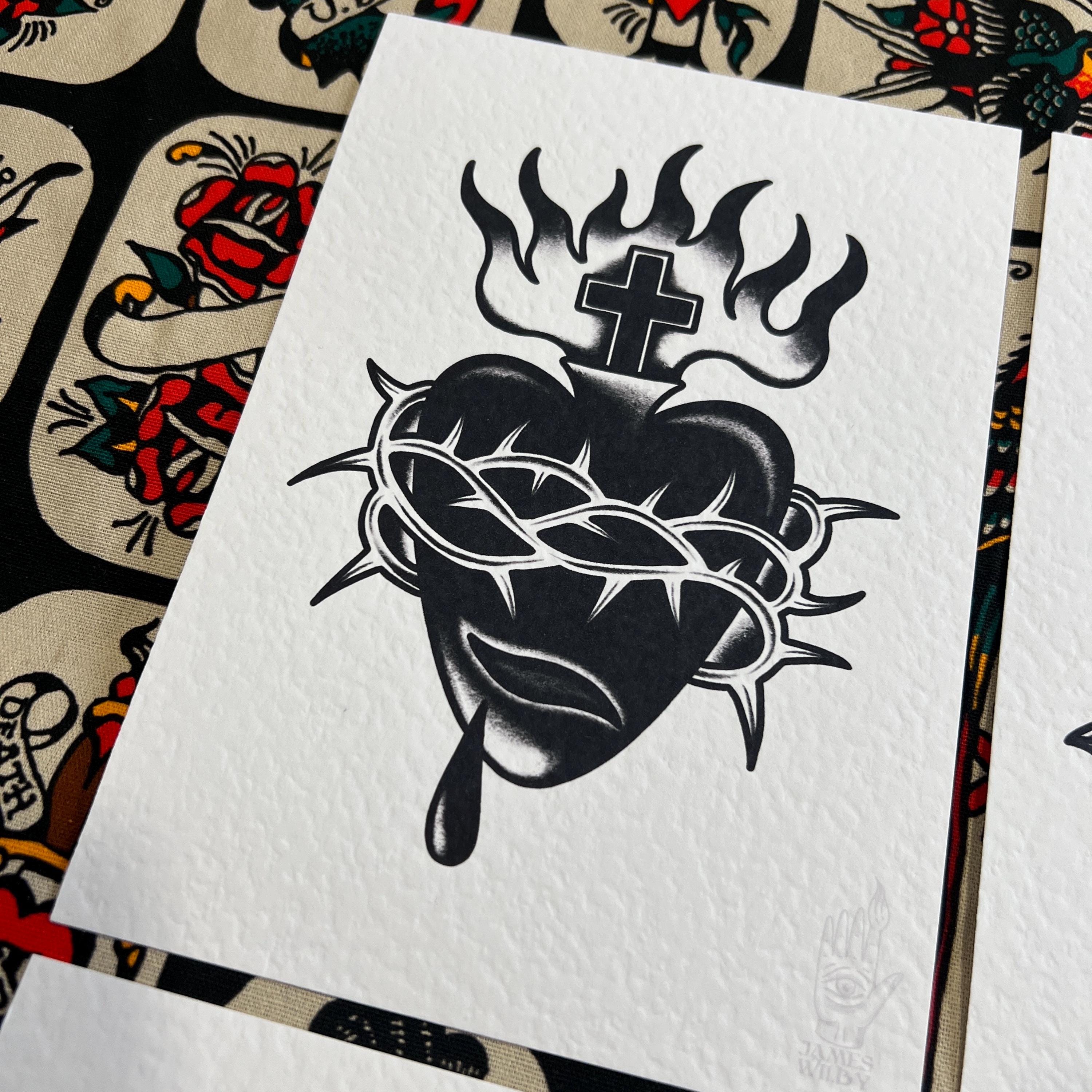 Blackwork Set 1 A5 TATTOO FLASH SHEET | Traditional Flash | Tattoo ...