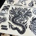 Blackwork A4 TATTOO FLASH SHEET Set | Traditional Flash | Tattoo Flash ...