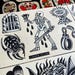 Blackwork A4 TATTOO FLASH SHEET Set | Traditional Flash | Tattoo Flash ...