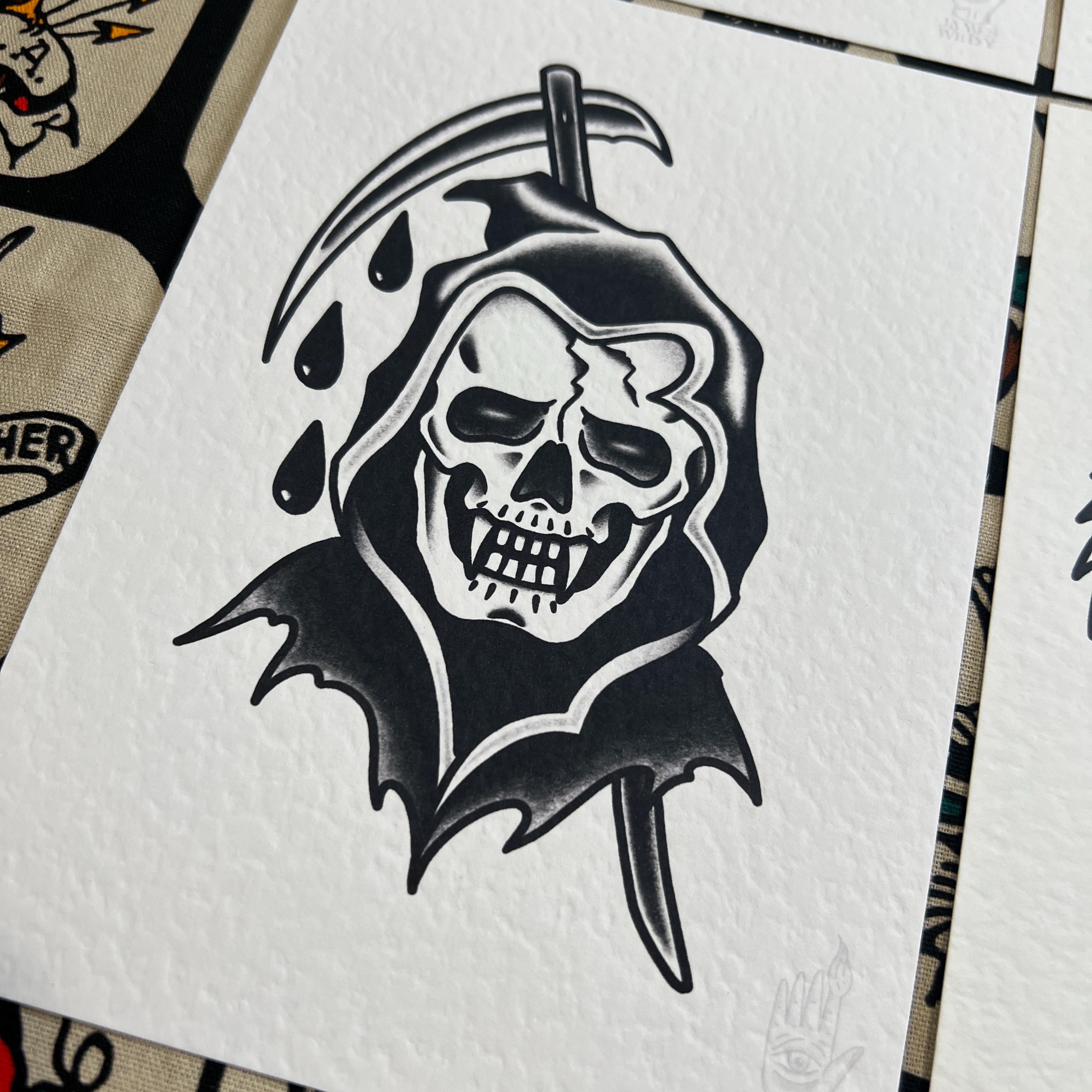 Blackwork Set 3 A5 TATTOO FLASH SHEET | Traditional Flash | Tattoo ...
