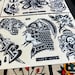 Blackwork A4 TATTOO FLASH SHEET Set | Traditional Flash | Tattoo Flash ...