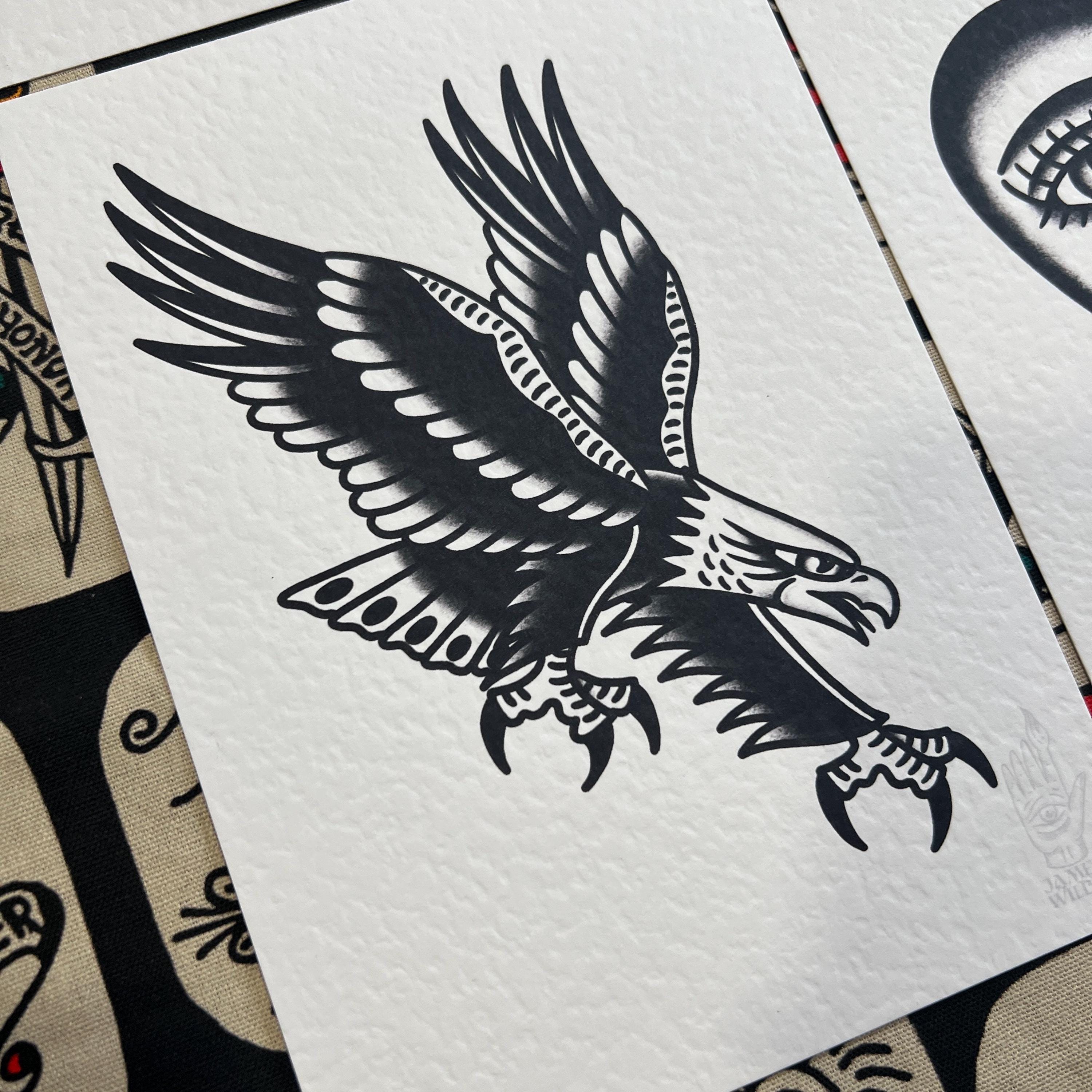 Blackwork Set 2 A5 TATTOO FLASH SHEET | Traditional Flash | Tattoo ...