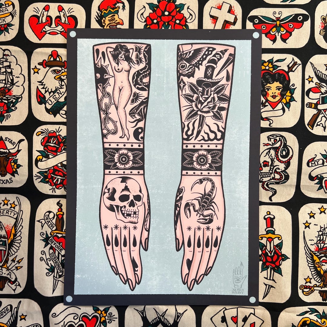 Arm Sleeves A3 TATTOO FLASH SHEET | Traditional Flash | Tattoo Flash ...