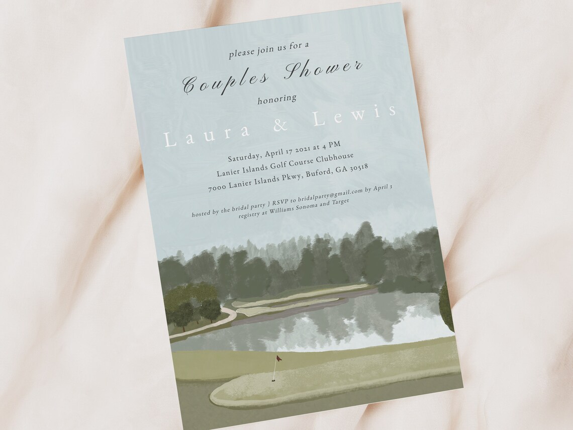 Editable Golf Couse Invite, Printable Country Club Invite, Digital ...
