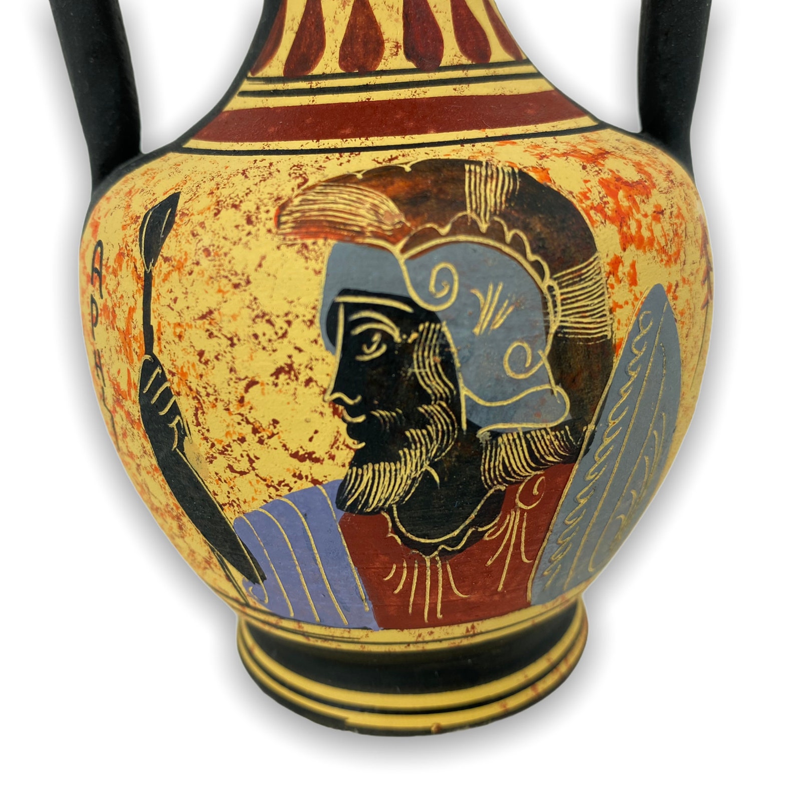 Greek Terracotta Vase With Greek God Ares Handmade and Hand - Etsy