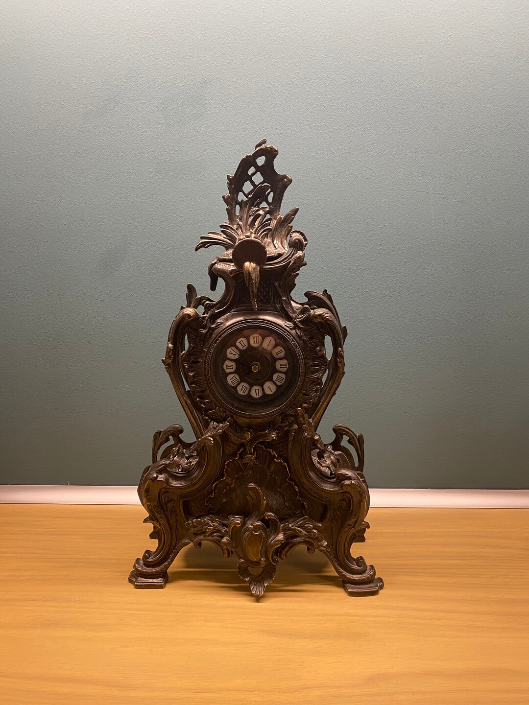 Vintage Bronze Clock / Vintage Table Clock / Handmade Antique Clock ...