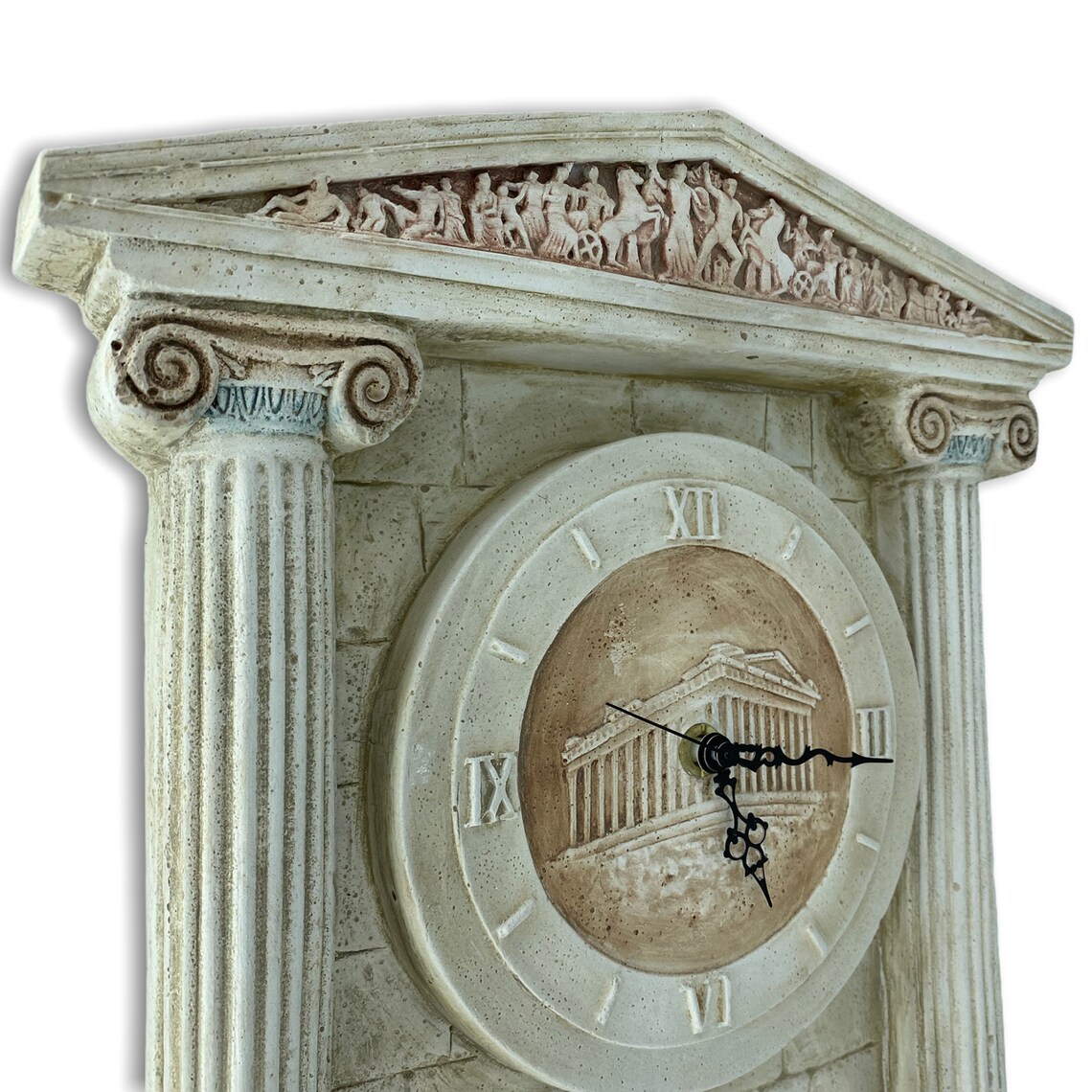 Clock With Greek Columns and Parthenon / Handmade and Hand | Etsy