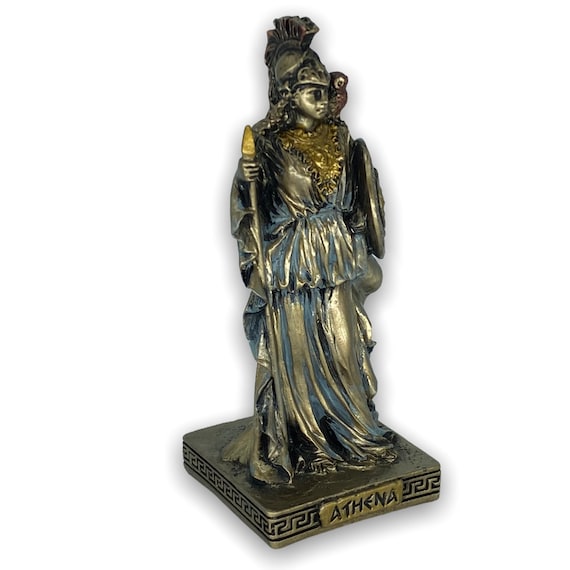 Athena Figurine Olympian God Gold Athena Statue Greek Mythology Athena ...