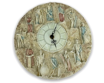 Home & Living Clocks Full Body Ancient Greek Relief Wall Clock With The ...
