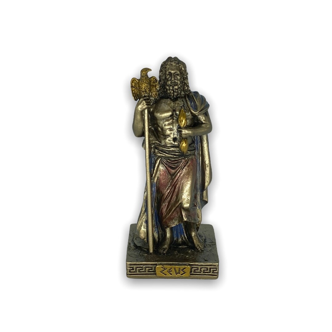 Zeus Mini Figurine/Dieu Olympien Grec et Roi des Dieux/Scuplture Très ...