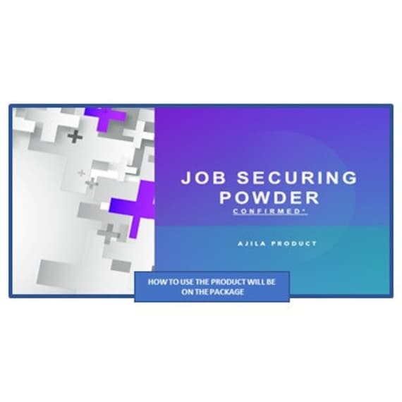 Job Securing Powder | Etsy