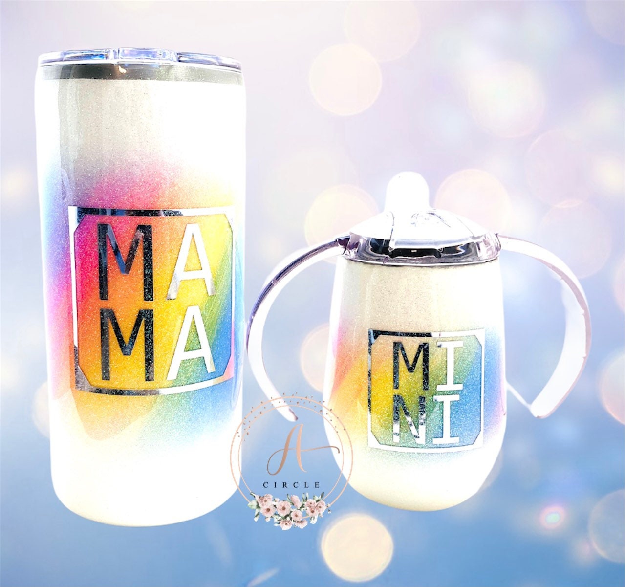 Glitter Tumblers Mama Mini Tumblers Personalized Tumblers Etsy