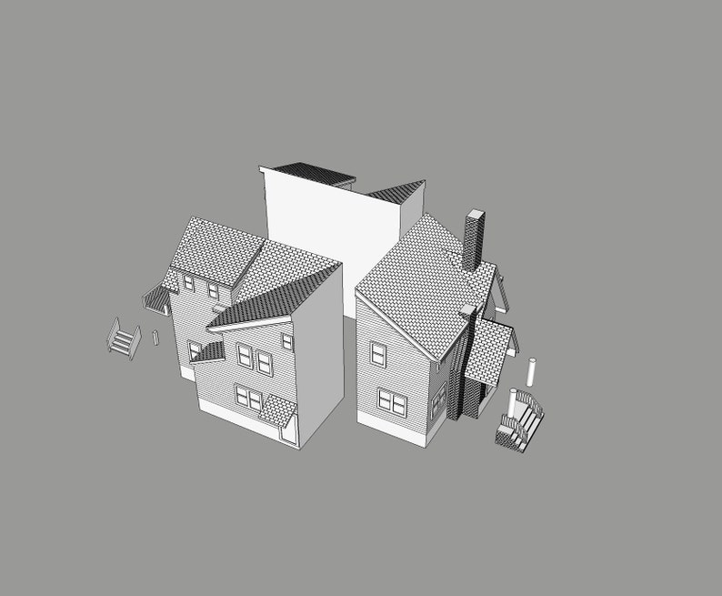 Custom 3D Printed House Model DETAILED - Etsy