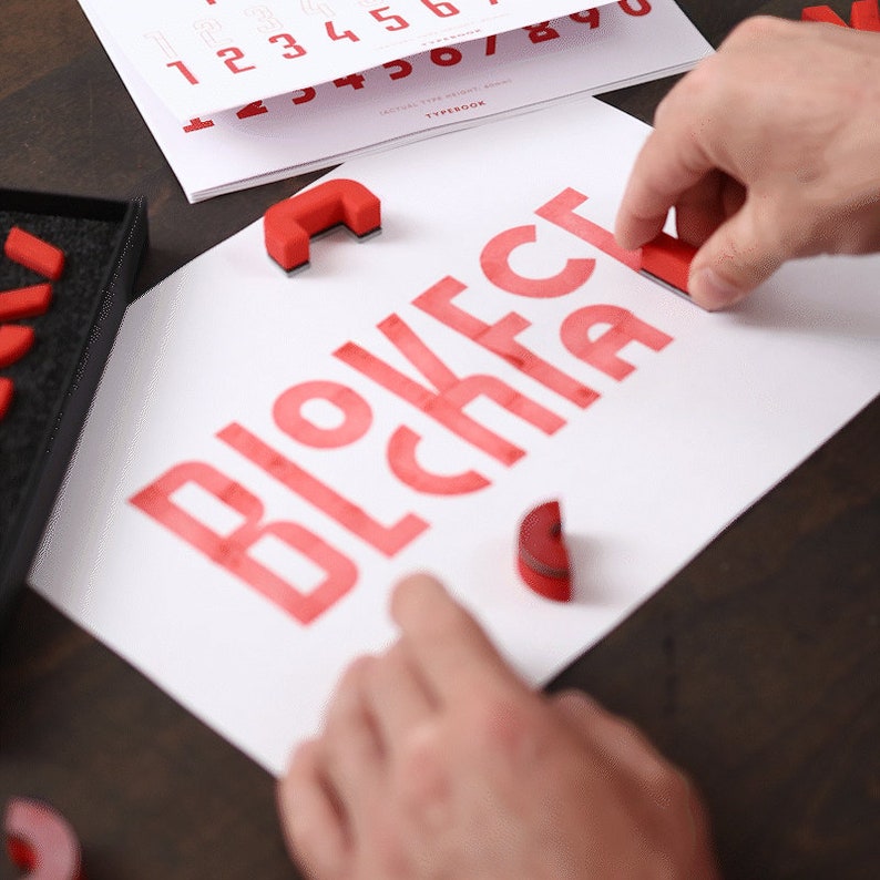 Stamp Set Typography Blockface - Etsy