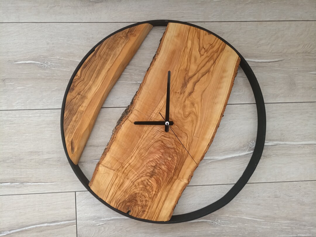 18, Made to Order, Live Edge Clock, Wood Clock, Rustic Wood Clock ...