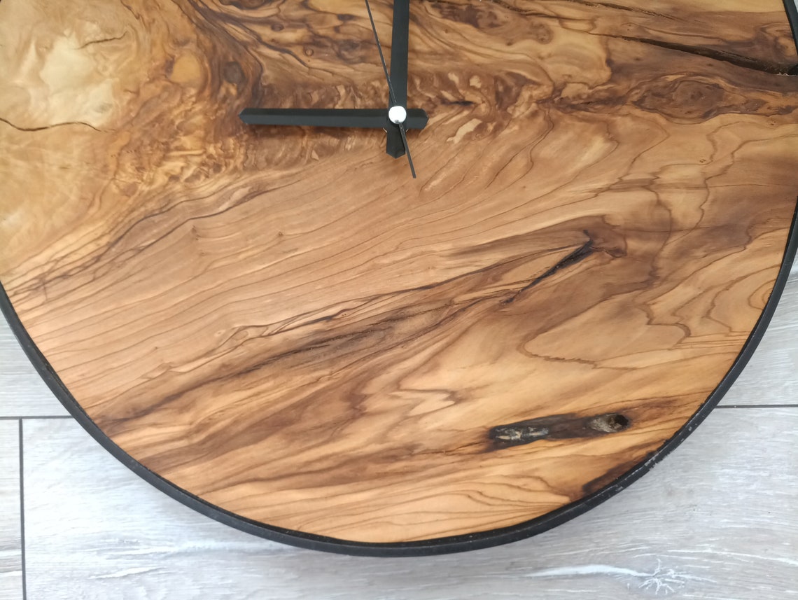 Wood Clock, Tree Slice Clock, Wood Slice Art, Natural Wood Clock ...