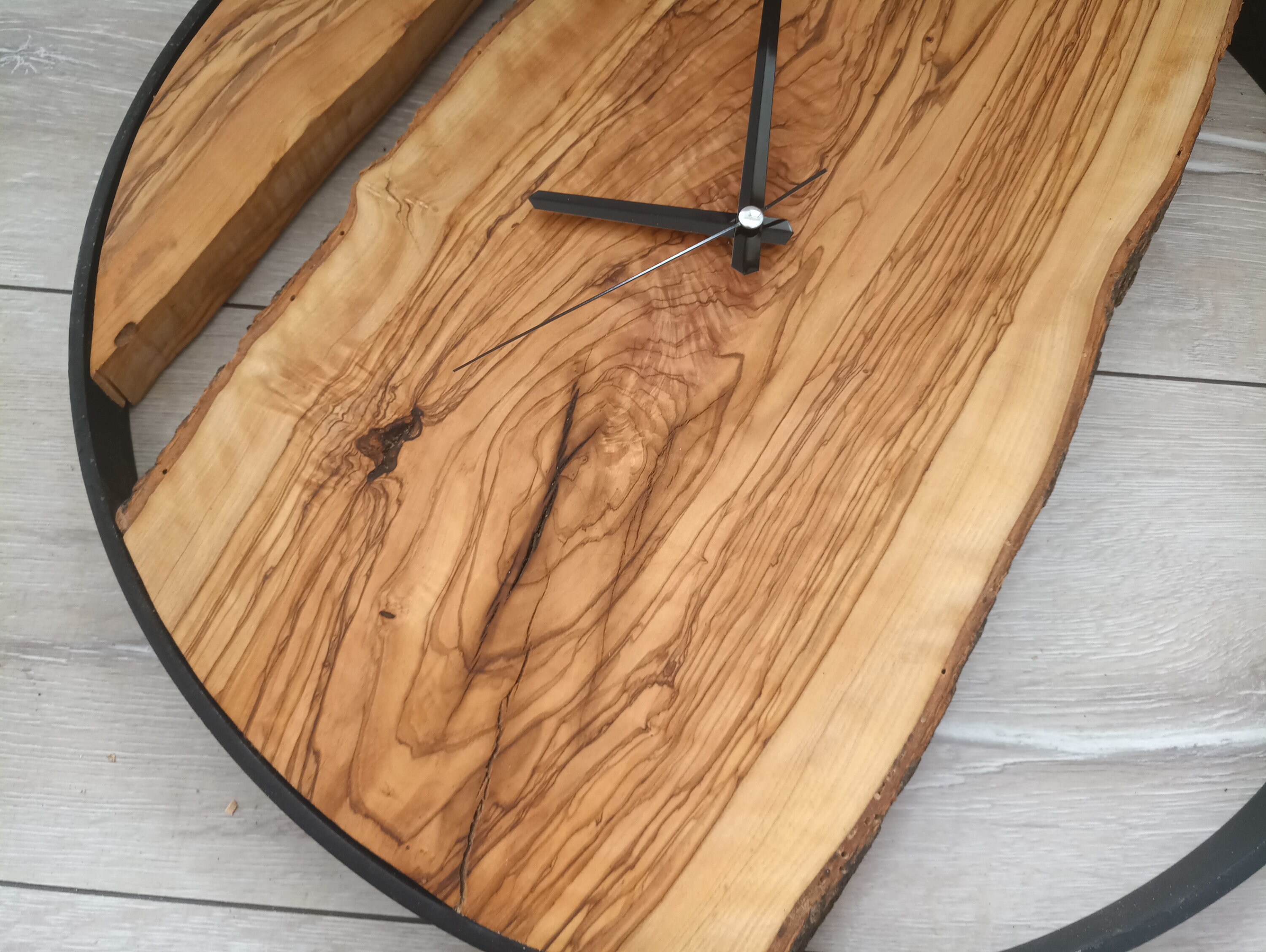 18", Made to Order, Live Edge Clock, Wood Clock, Rustic Wood Clock ...