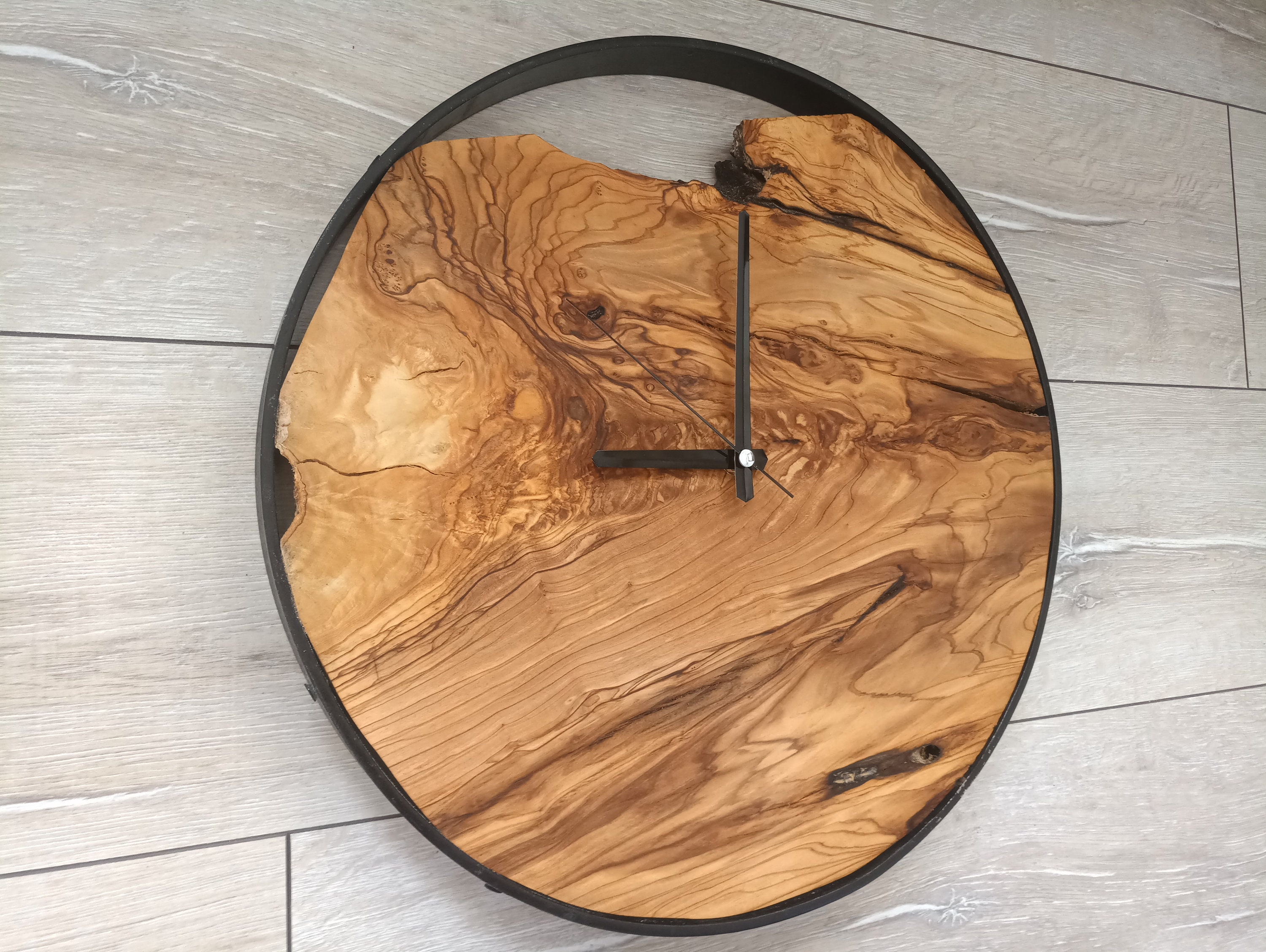Wood Clock, Tree Slice Clock, Wood Slice Art, Natural Wood Clock ...