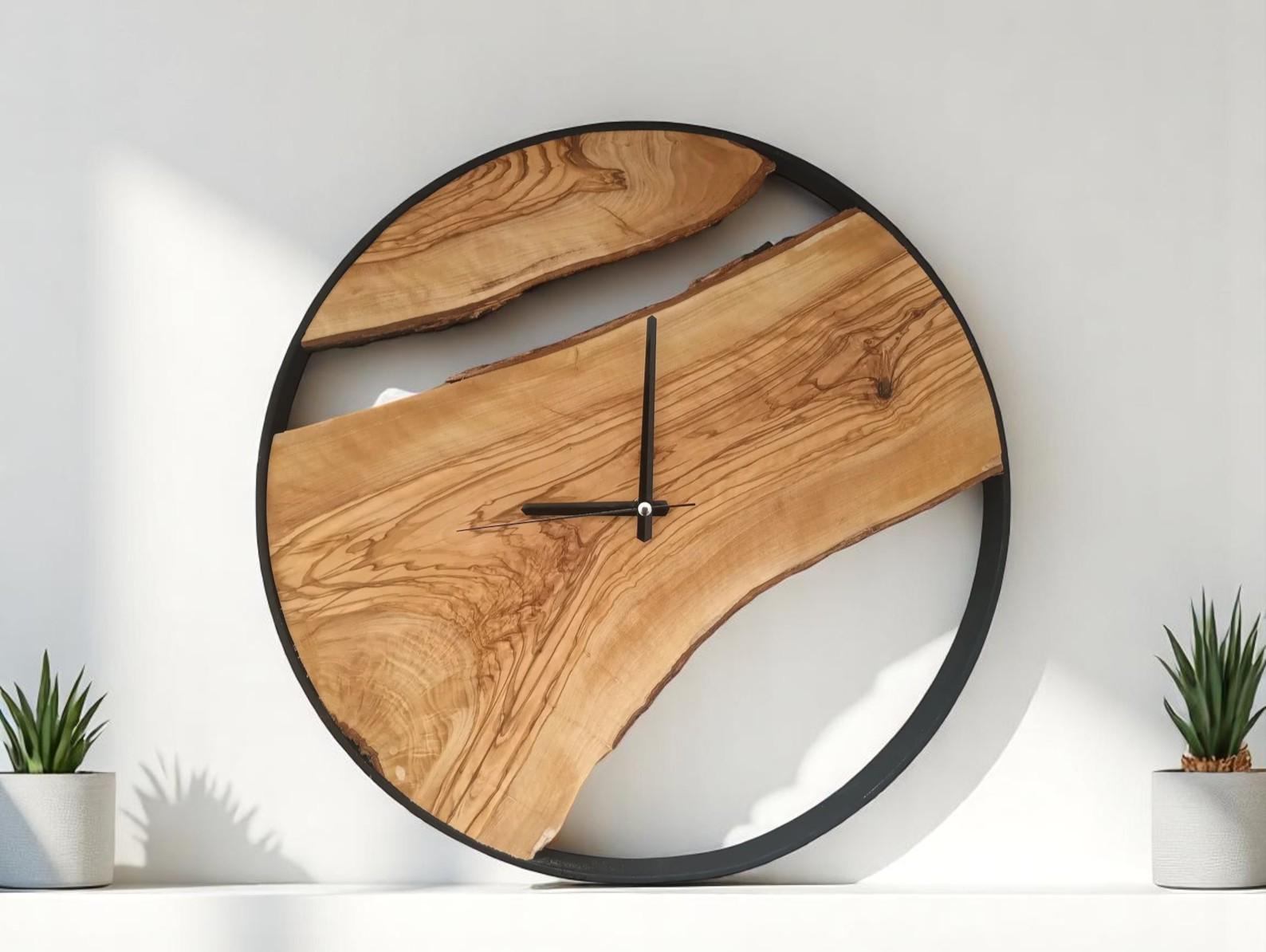 18", Made to Order, Live Edge Clock, Wood Clock, Rustic Wood Clock ...