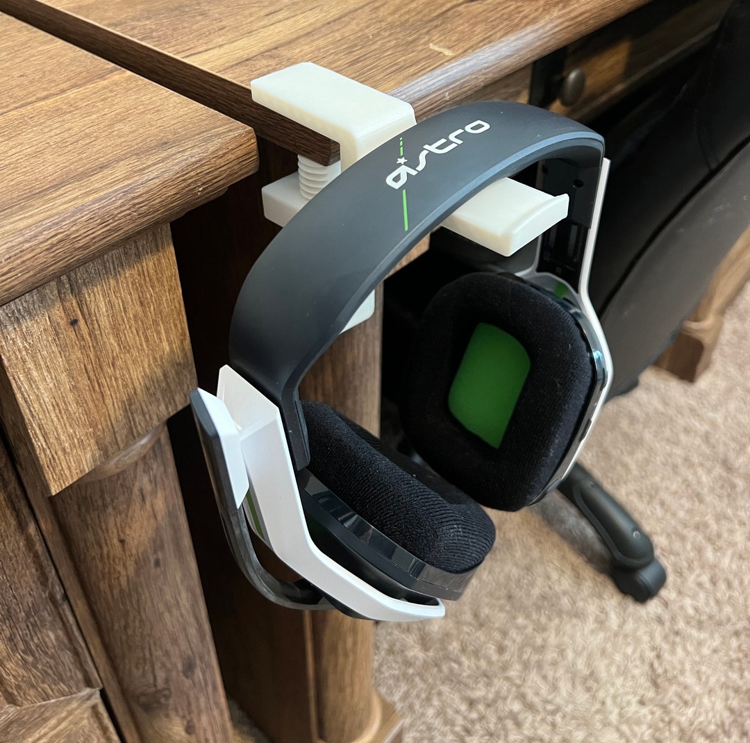 Clamp-on Headset Hanger - Desk Mounted Headphone Holder, Convenient ...