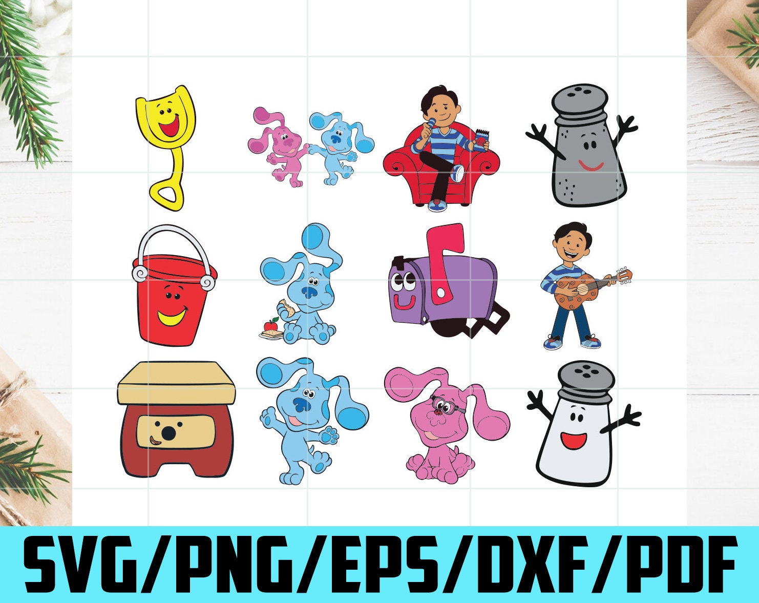50 Files Blues Clues Bundle Svg Nickelodeon Svg Cartoon Svg Blues ...