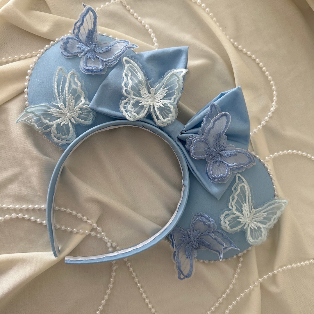 3D Blue Butterfly Princess Mouse Ears / Elegant Mouse Ears / Disney ...