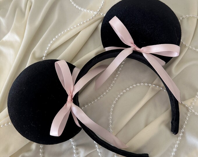 Pink Simplicity Minnie Mouse Ears / Minnie Ears / Disney Ears / Velvet ...