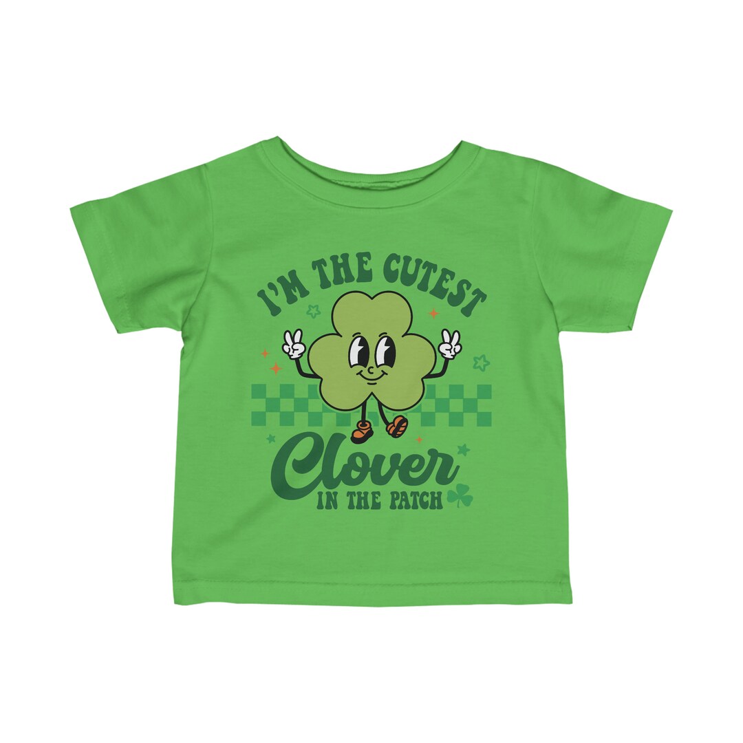St Patrick's Day Cutest Little Clover Infant Fine Jersey Tee - Etsy