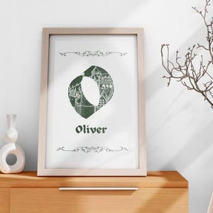 Custom Name Sign Wall Art | Castle Theme | Personalized Name Poster ...