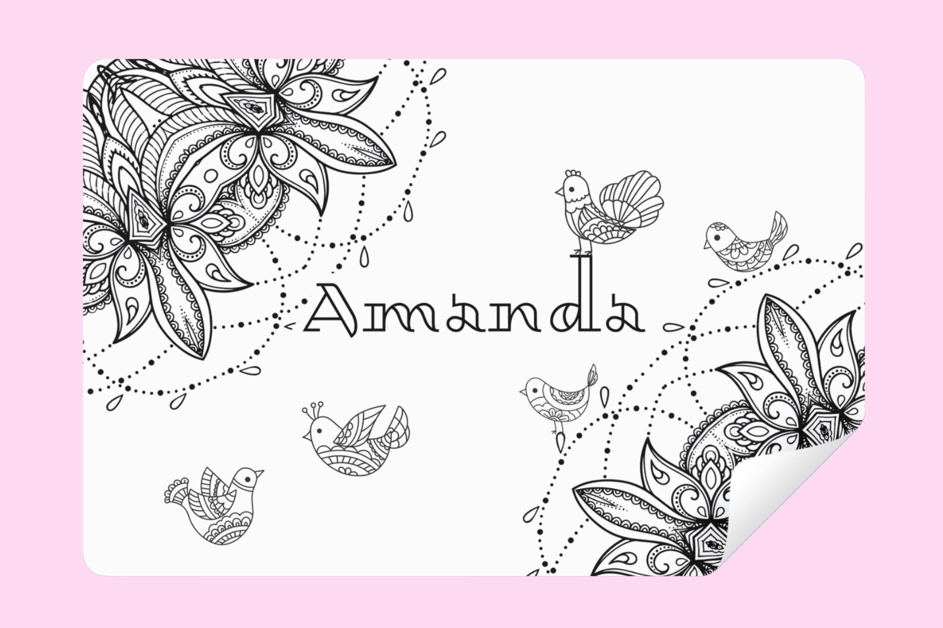 Custom Coloring Page Poster in Mandala Style | Your Name Coloring ...