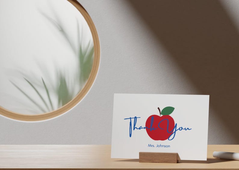 Teacher Appreciation Card | Teacher's Thank You Card | Greeting Card ...