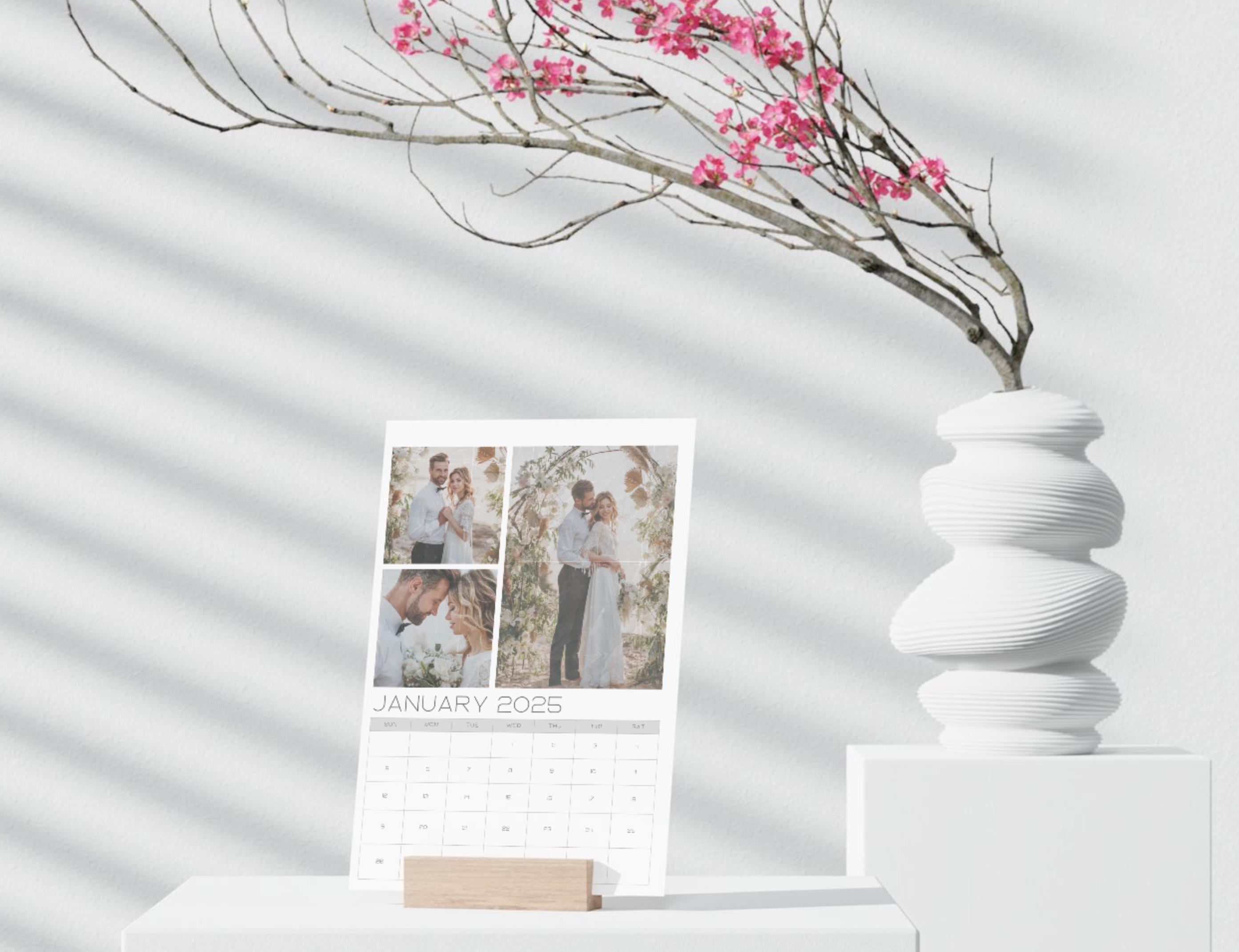 January 2025 Custom Calendar With Your Images | Editable Canva Template ...