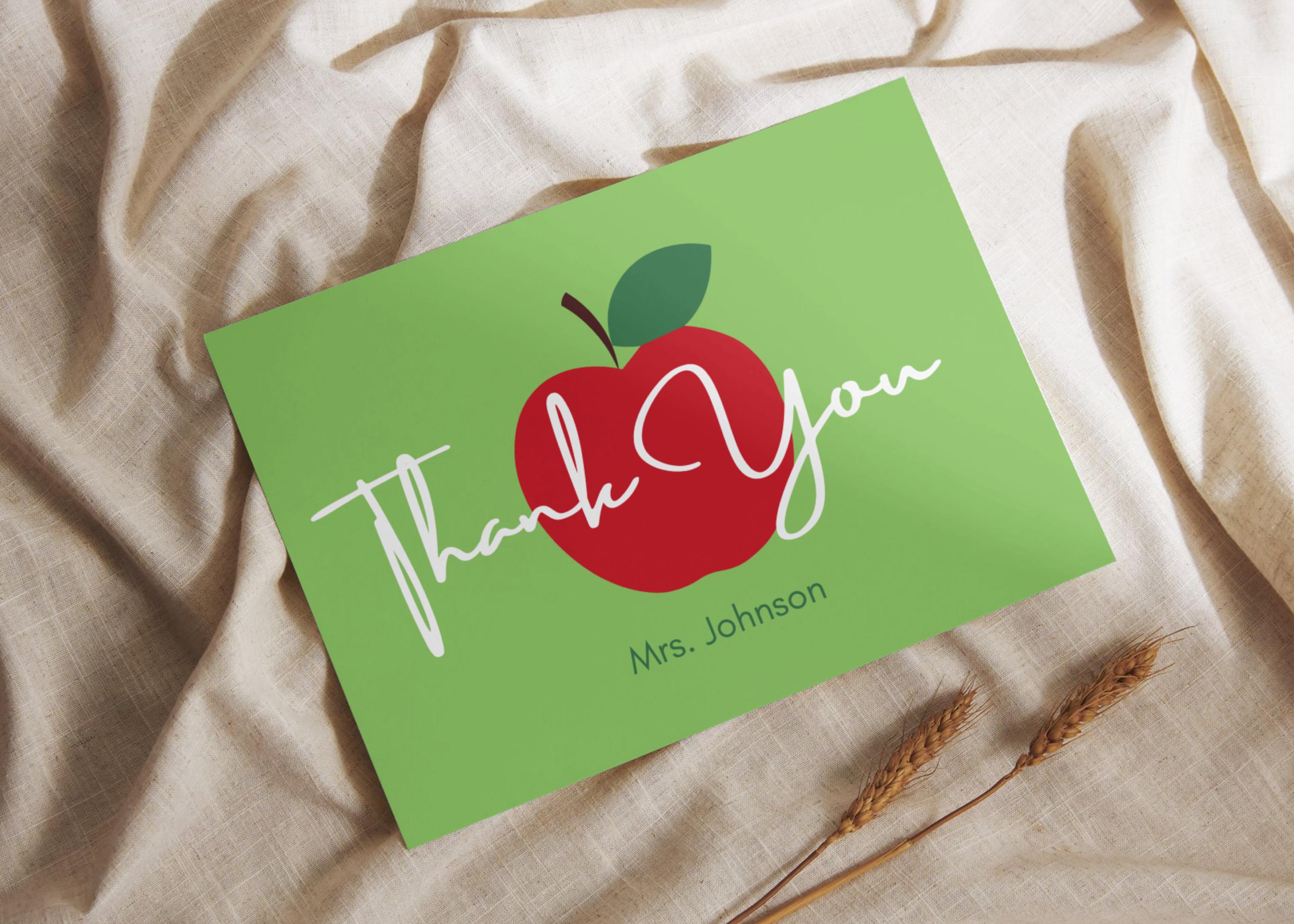 Teacher Appreciation Card | Teacher's Thank You Card | Greeting Card ...