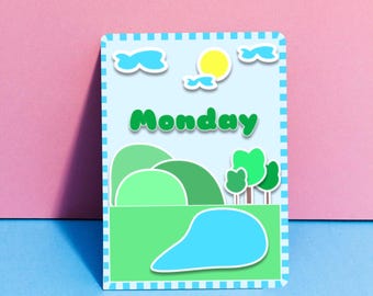 Printable Days of the Week Flashcards - Etsy