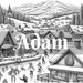 Custom Name Coloring Pages Winter Moments Collection 8 Editable ...