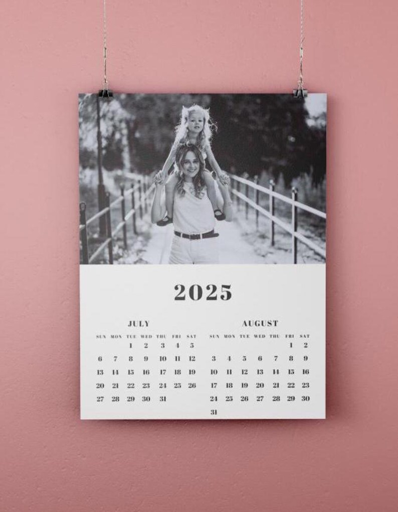 Custom Photo Yearly Calendar 2025 | Canva Template | A4 Printable ...