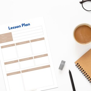 Minimalistic Lesson Plan Printable| Digital Download |A4 Pdf|teachers ...