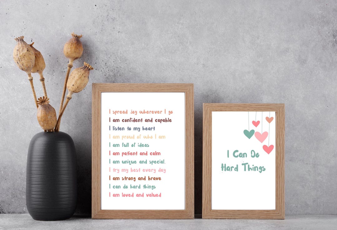 Motivational Posters for Kids | Affirmation Posters 6 in 1 Bundle ...