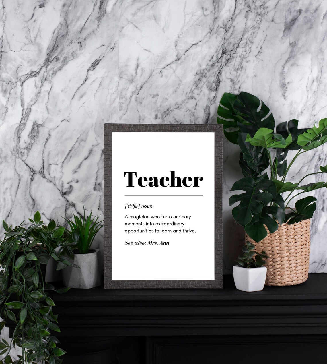 Personalized 8x10 Teacher Definition Print, Teacher Gifts, Teacher ...