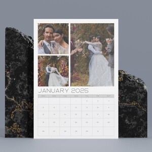January 2025 Custom Calendar With Your Images | Editable Canva Template ...