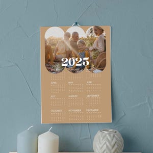 Editable Photo Calendar - Canva Template | Printable Yearly Calendar ...