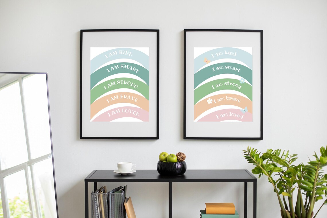 Motivation Poster for Children | Affirmation Wall Art | Kids Room Decor ...