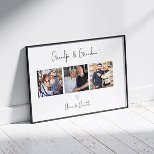 Grandparents Personalized Photo Poster | Editable Canva Template ...