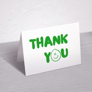 Thank You Card With Smiling Cute Face | Smiley Thank You Card ...
