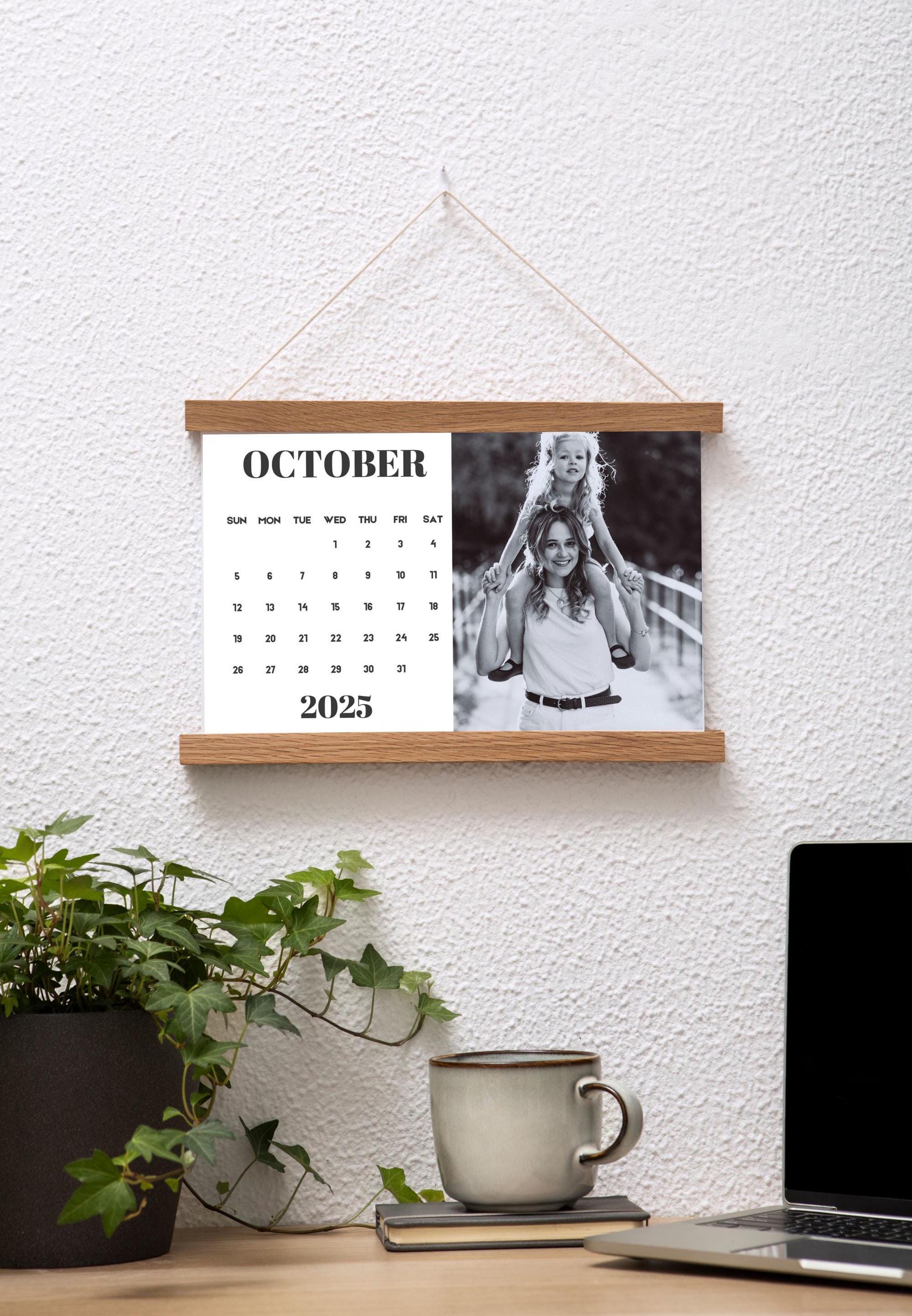 Mini Desk Photo Calendar 2025 - Editable Canva Template | Personalized ...