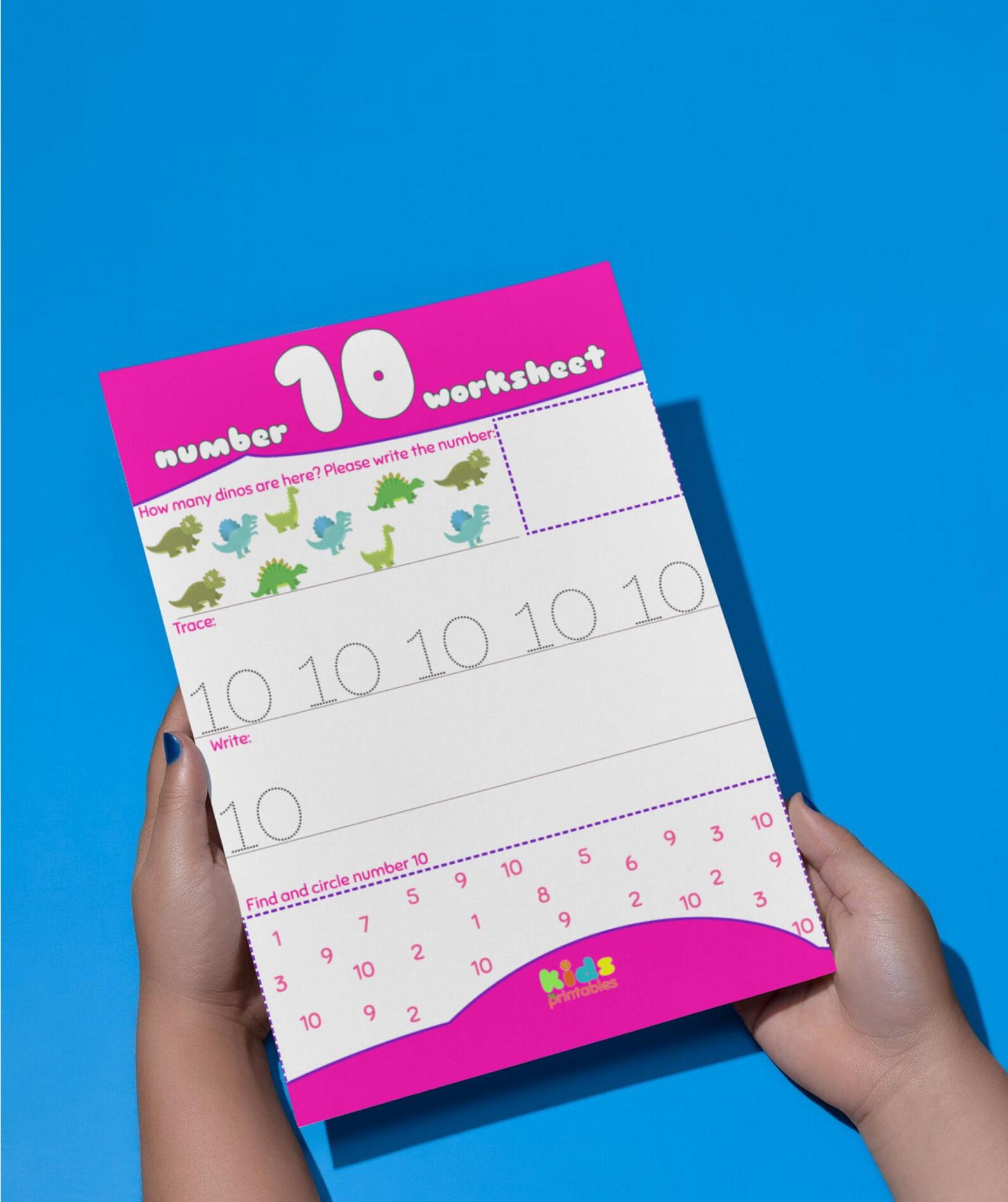 Printable Number Ten Worksheets 2 in 1 Bundle | Kindergarten Numbers ...