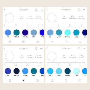30 Instagram Highlight Covers | Shades of Blue | Highlight Icons ...