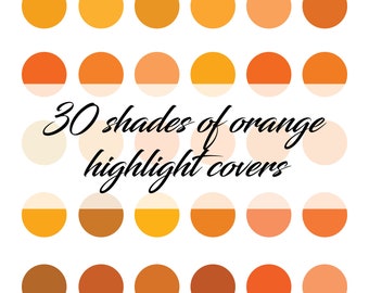 150 Orange Instagram Highlight Covers Line Art Orange Multiple Designs ...